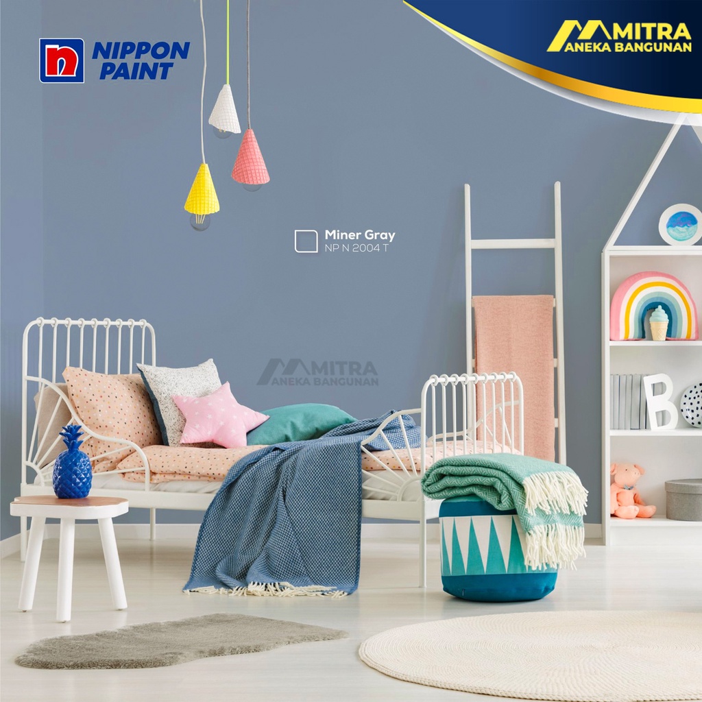 Jual CAT TEMBOK NIPPON PAINT MINER GRAY NP N 2004 T / ABU BIRU ...