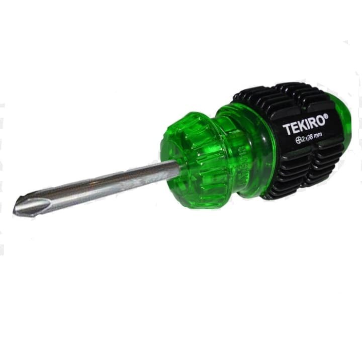 Jual Obeng 2 x 38mm Plus TEKIRO Obeng Gagang Karet Cebol Mini Pendek ...