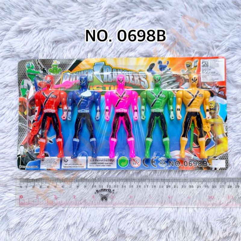 Jual MAINAN NO. 0698B POWER RANGERS ISI 5 PCS ORANG SUPERHERO PERANG ...