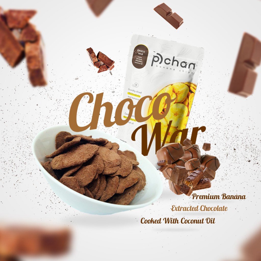 Jual Pichan Banana Chips Choco War | Shopee Indonesia
