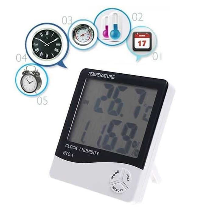Jual Jam Termometer Suhu Ruangan Jam Digital Hygrometer Thermometer ...