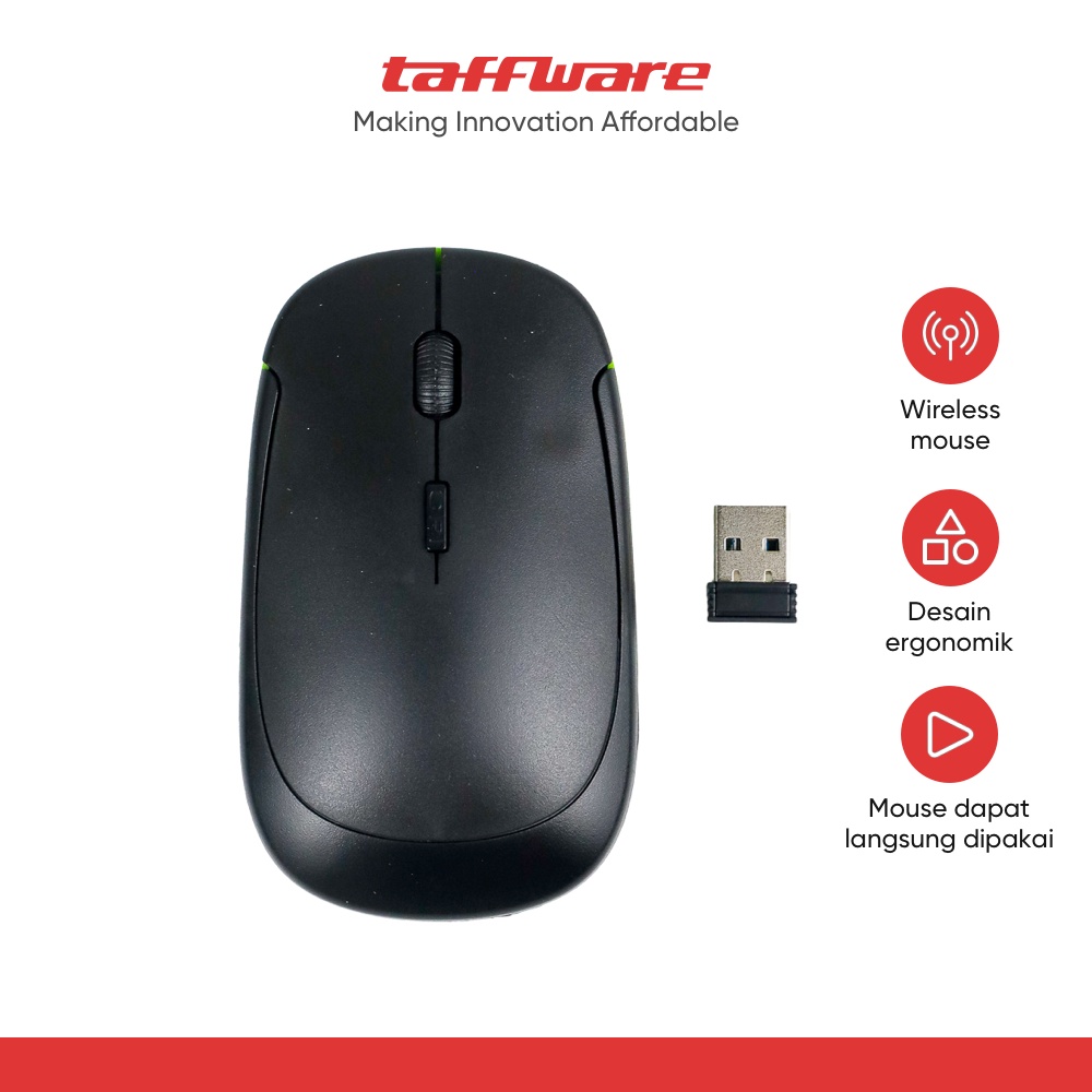 Jual Taffware Wireless Optical Mouse 2.4G - Y810 | Shopee Indonesia