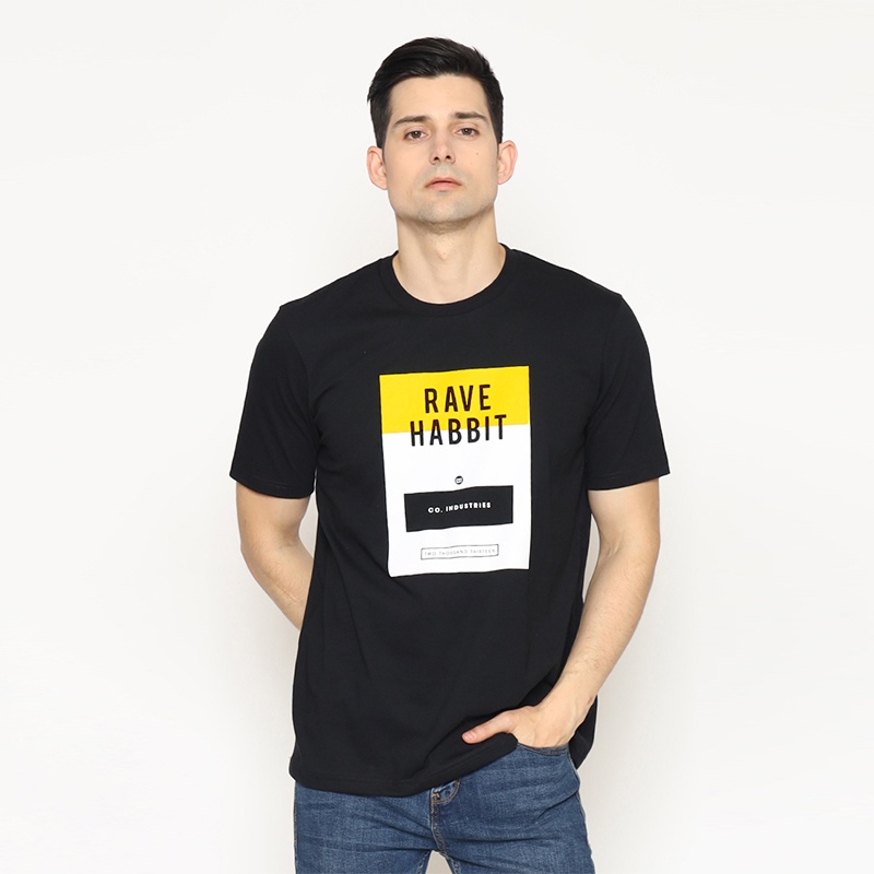 Jual Rave Habbit Gifar Kaos Pria - Black | Shopee Indonesia