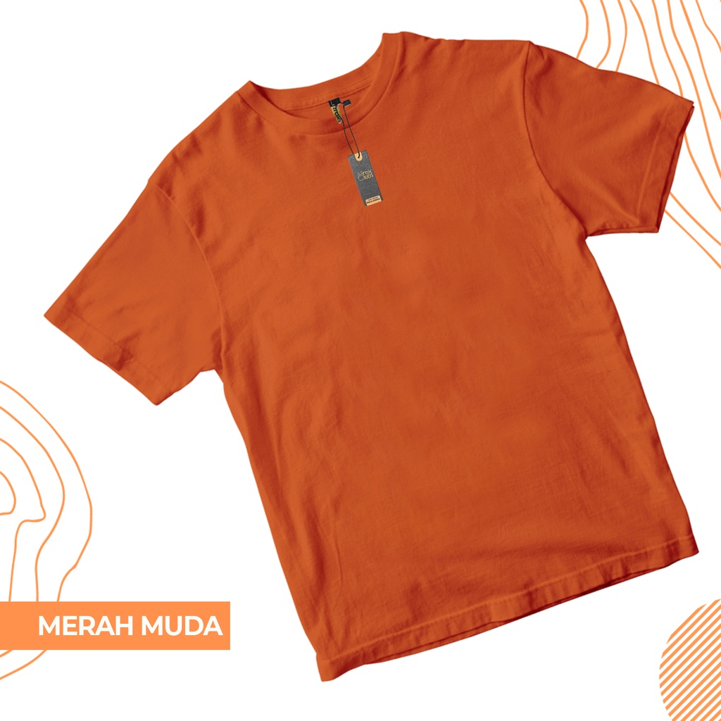 Jual Kaos Anak Polos Merah Bata Teracota Lengan Pendek Katun Combed 30s ...