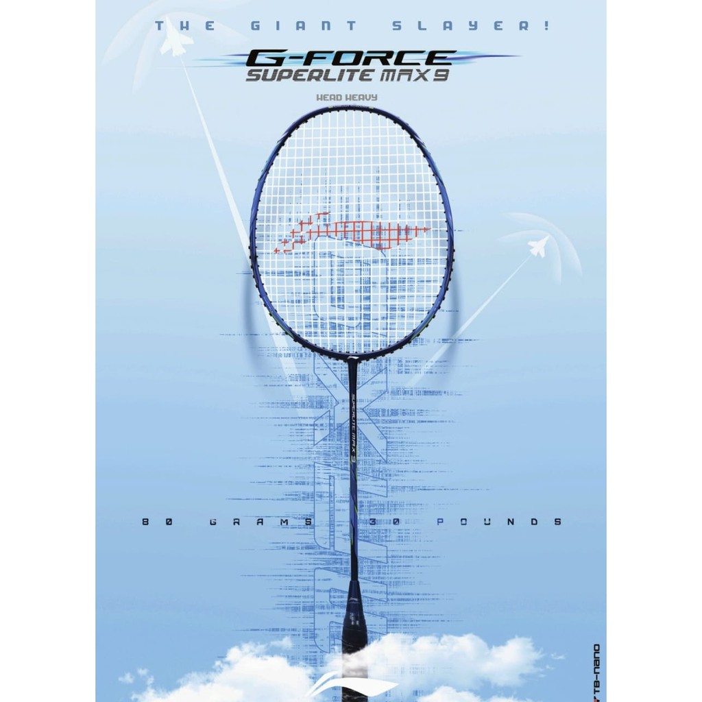 Jual Raket Badminton Lining Gforce Superlite MAX 9 | Shopee Indonesia