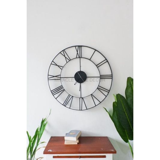 Jual JAM ROMAWI D 80 - JAM DINDING TEMPEL BESI MODEL ANGKA ROMAWI ...