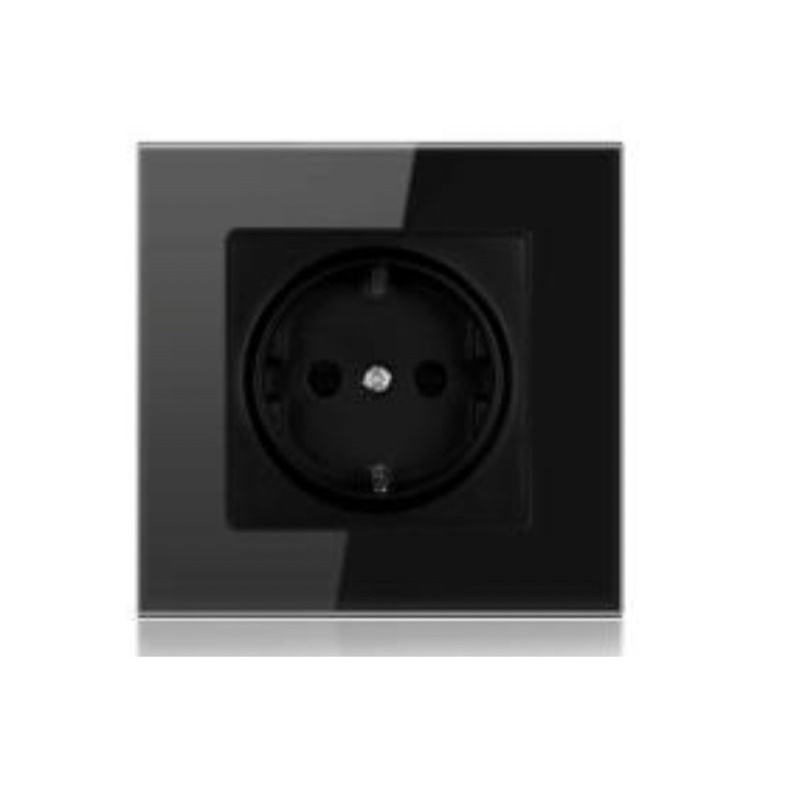 Jual Smatrul Stop kontak Soket Dinding Black Wall Power Socket Plug ...