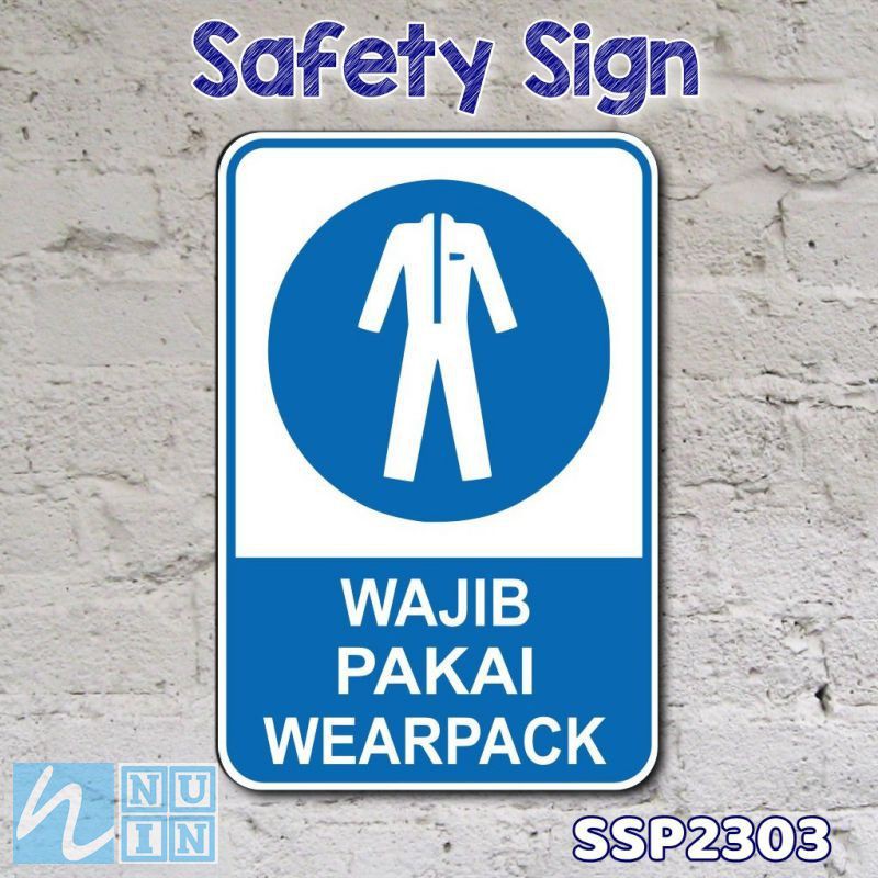 Jual NUIN Safety Sign Label Rambu Petunjuk K3 EESH - Wajib Pakai ...