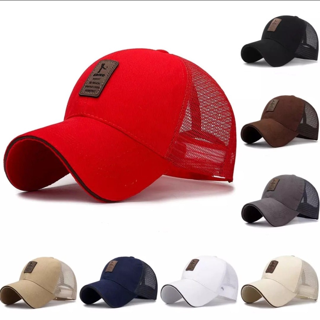 Jual TOPI JARING TRUCKER CAP EDIKO KOMBINASI/ Topi Baseball Golf Logo ...