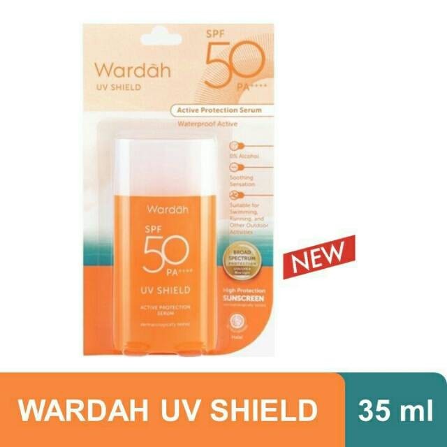 Jual WARDAH SPF 50 UV SHIELD ACTIVE PROTECTION 35ml | Shopee Indonesia