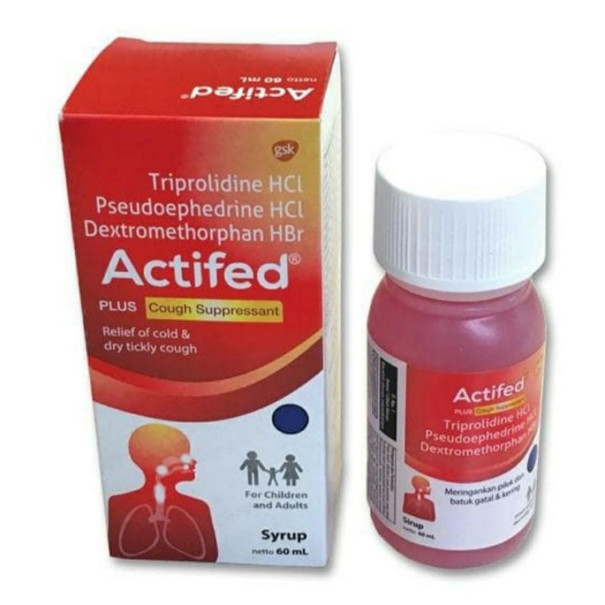 Jual Actifed Plus Expectorant Sirup 60 ml merah | Shopee Indonesia