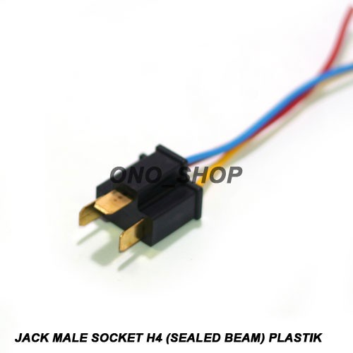 Jual B04H Jack Male Socket H4 (Sealed Beam) Plastik w21 | Shopee Indonesia
