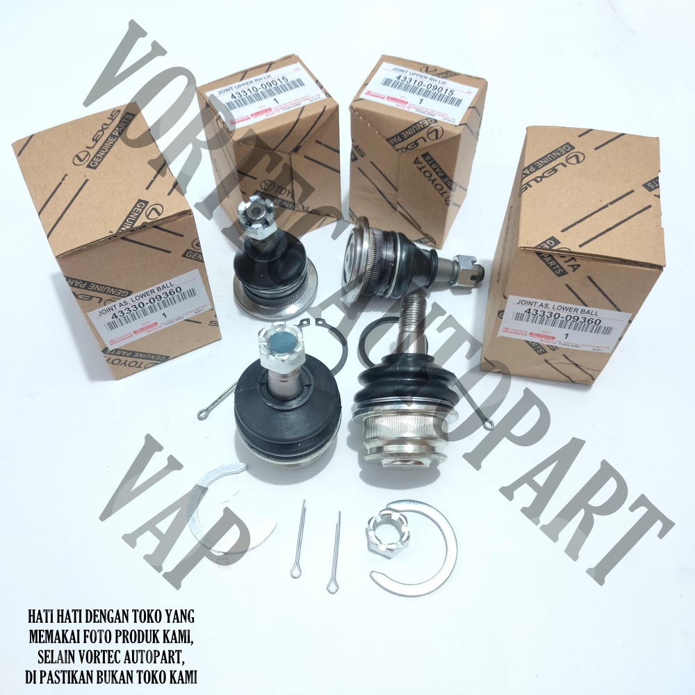 Jual Ball Joint Atas Bawah Innova Reborn Fortuner VRZ Hilux Revo 2Set ...