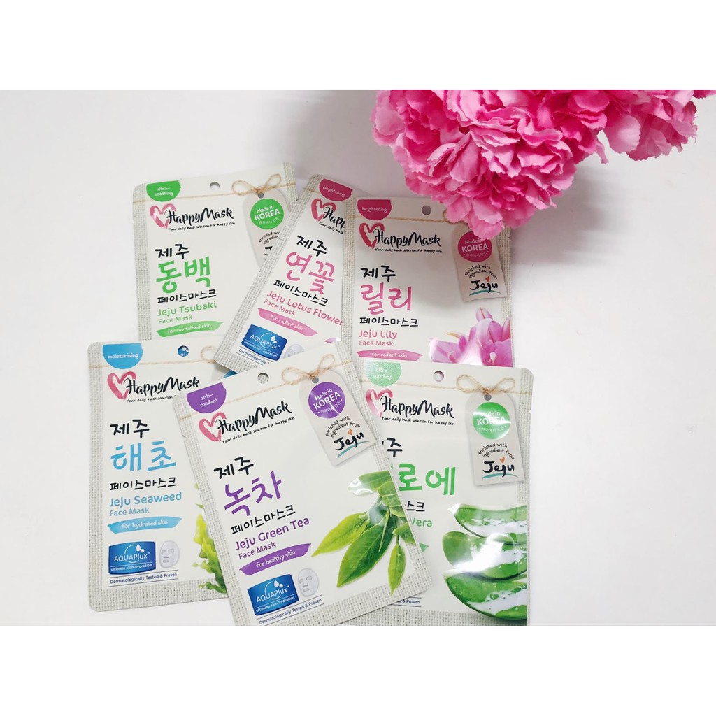 Jual Happy mask jeju face mask in korea | Shopee Indonesia