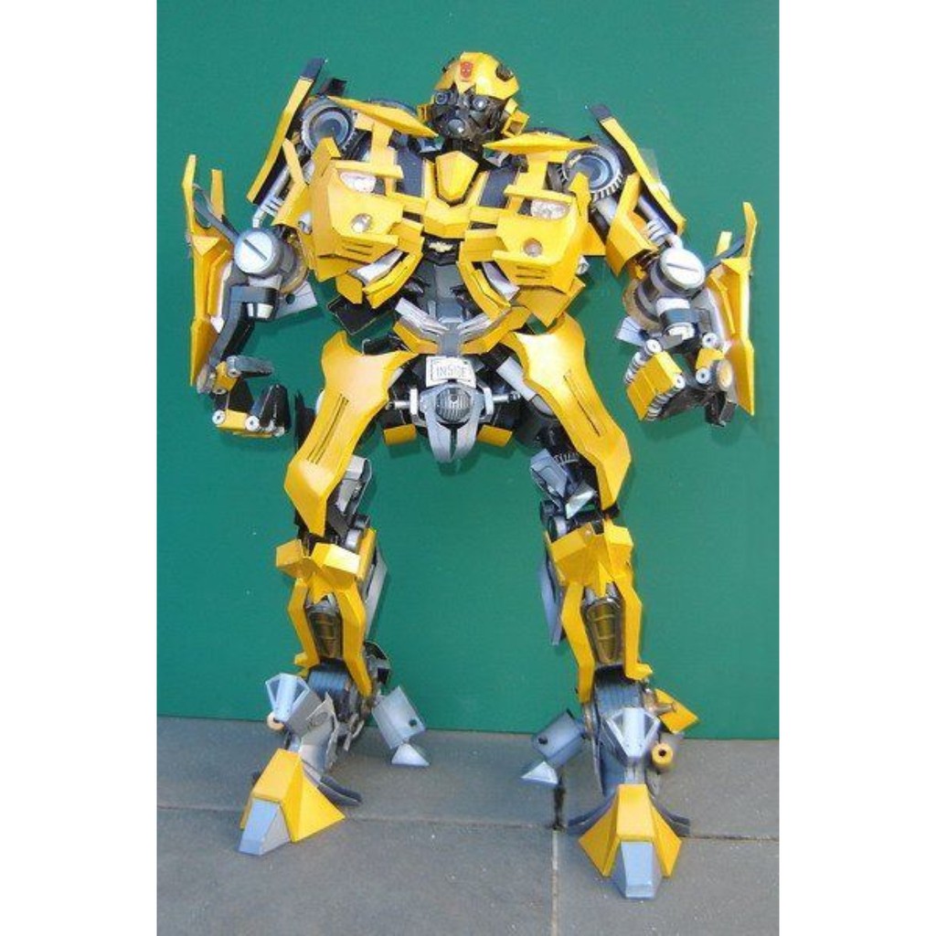 Jual DIY Papercraft lembar kertas pola Robot Transformer Bumble Bee ...