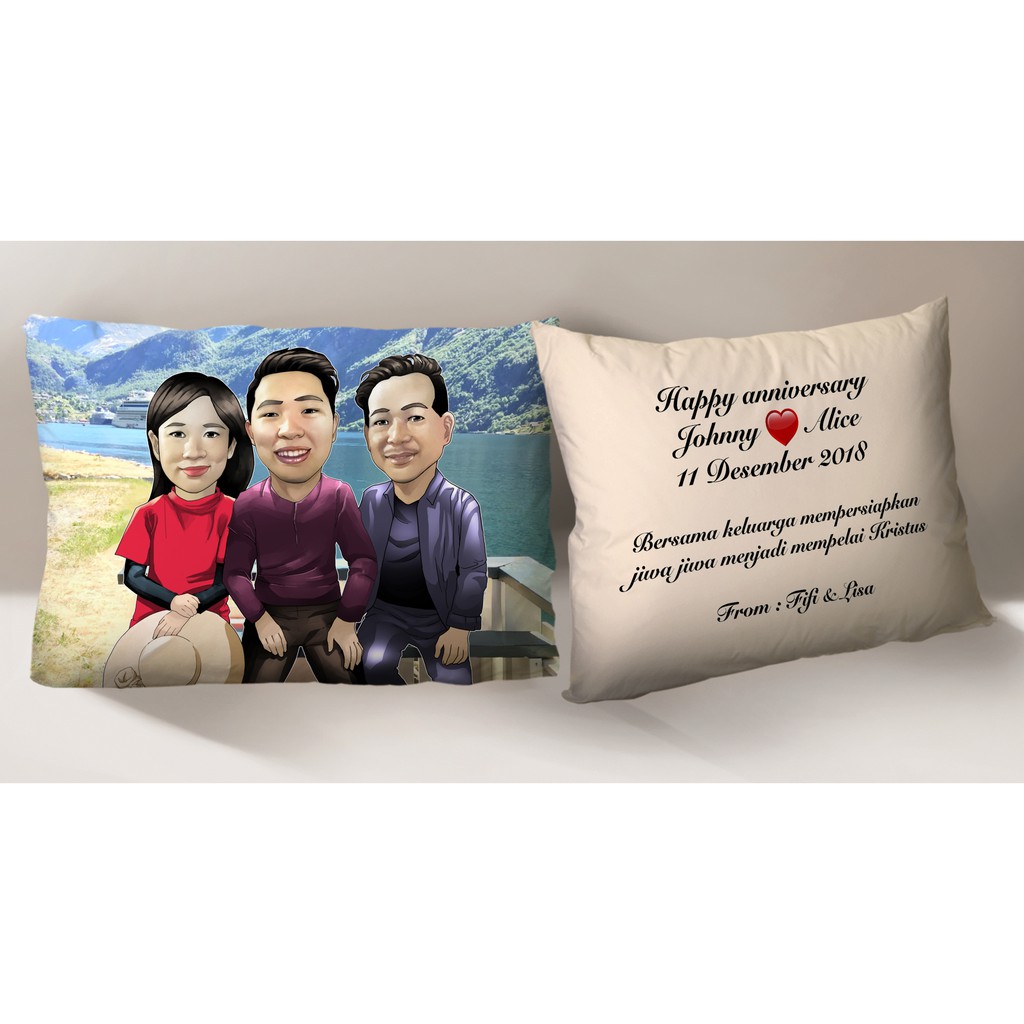 Jual Batal Design Karikatur Tema Family Keluarga Custom Bantal Hadiah ...