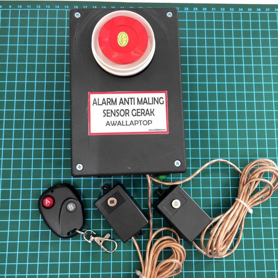 Jual alaram alarm anti maling portable sensor gerak awallaptop dg remot ...