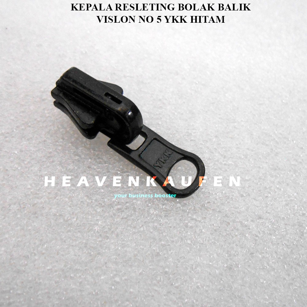 Jual Kepala Resleting / Kepala Zipper YKK Bolak Balik Gigi Vislon No 5 Hitam | Shopee Indonesia