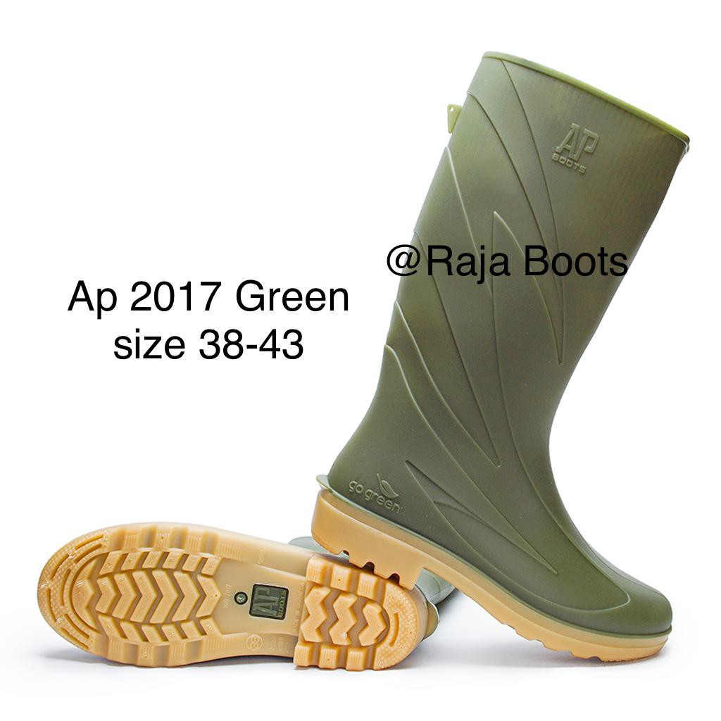 Jual Sepatu Boot Tinggi AP 2017 Hijau | Shopee Indonesia