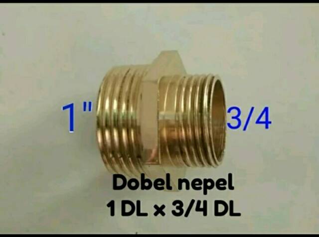 Jual Double sock / dobel sok nepel drat luar 1" x 3/4 drat luar | Shopee Indonesia