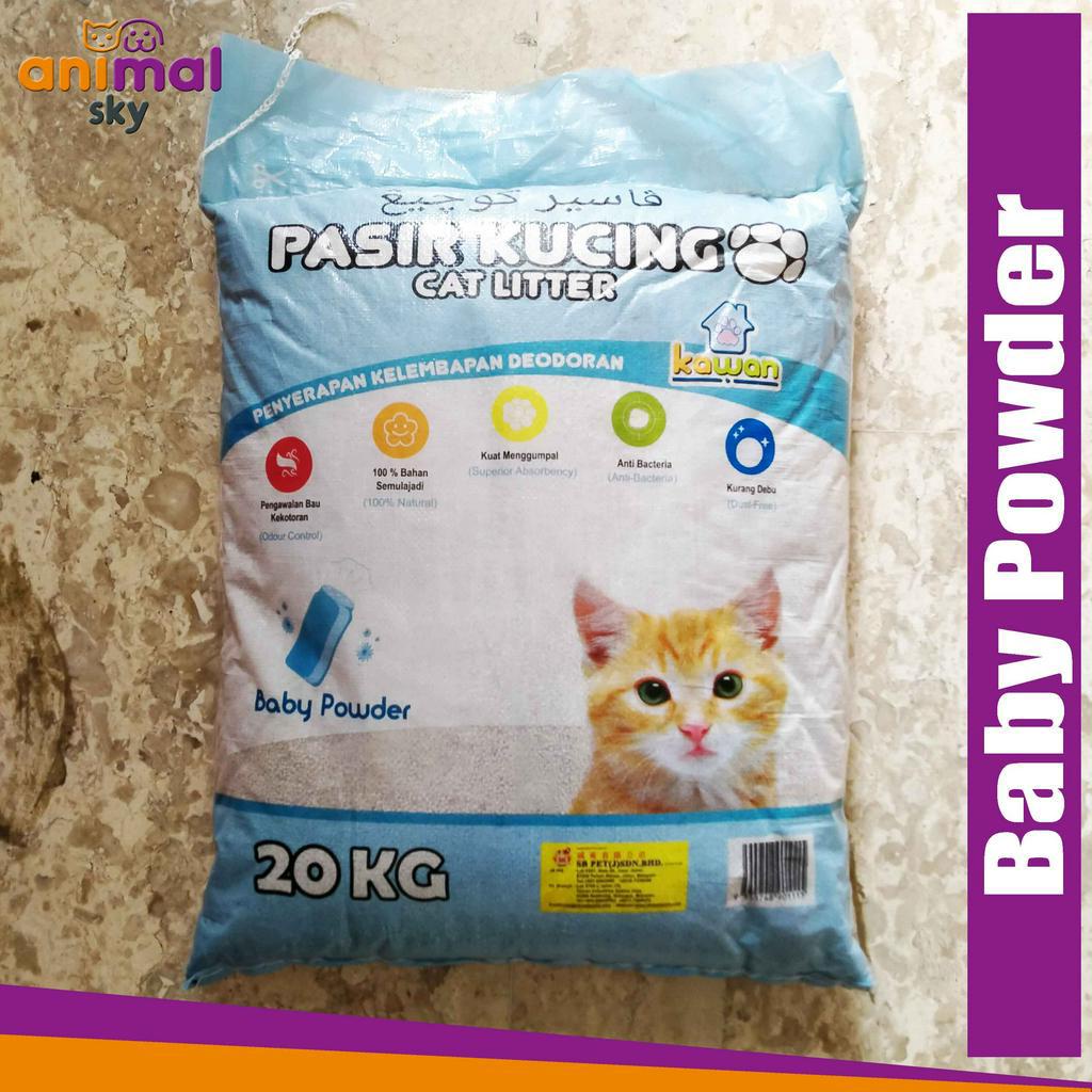 Jual Pasir Kucing 20kg / Pasir Kawan Baby Powder 20kg / Pasir Kawan ...