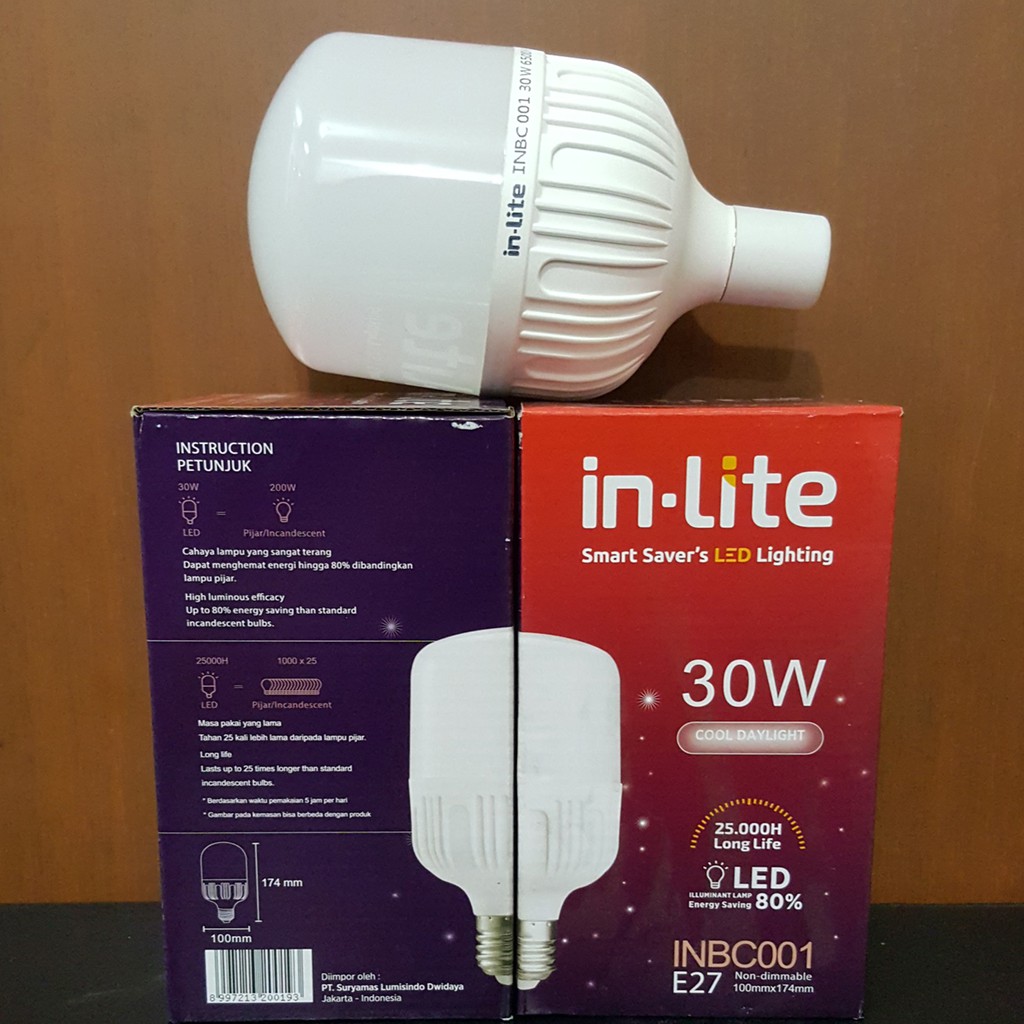 Jual LAMPU LED INLITE 30W CAPSULE PUTIH / DAYLIGHT & KUNING / WARM ...