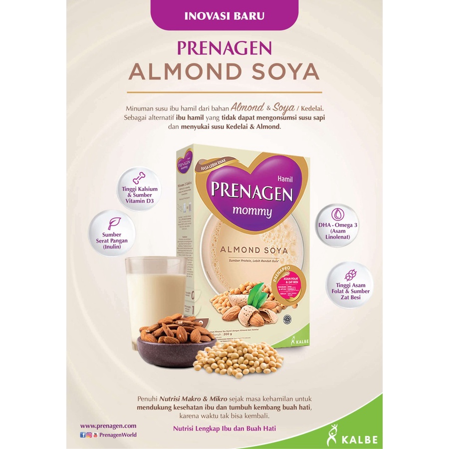 Jual Prenagen Mommy Almond Soya 180gr - Susu Almon Kedelai Ibu Hamil Trimester 2 dan 3 | Shopee ...