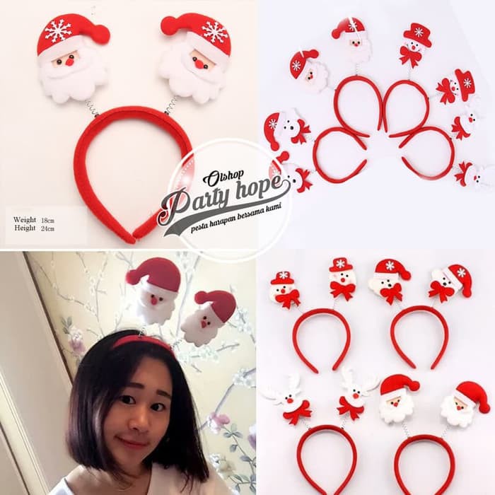 Jual Bando natal / Aksesoris Natal per / Bandana natal / hiasan kepala ...