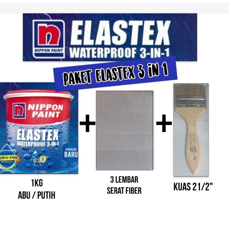 Jual Elastex 1kg Komplit Paket Elastex 3in1 Waterproof Elastex 1kg ...