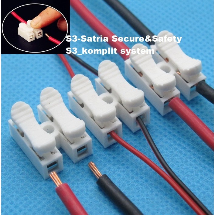 Jual Quick Connect 2 kecil Terminal Sambung Kabel listrik Klip ...