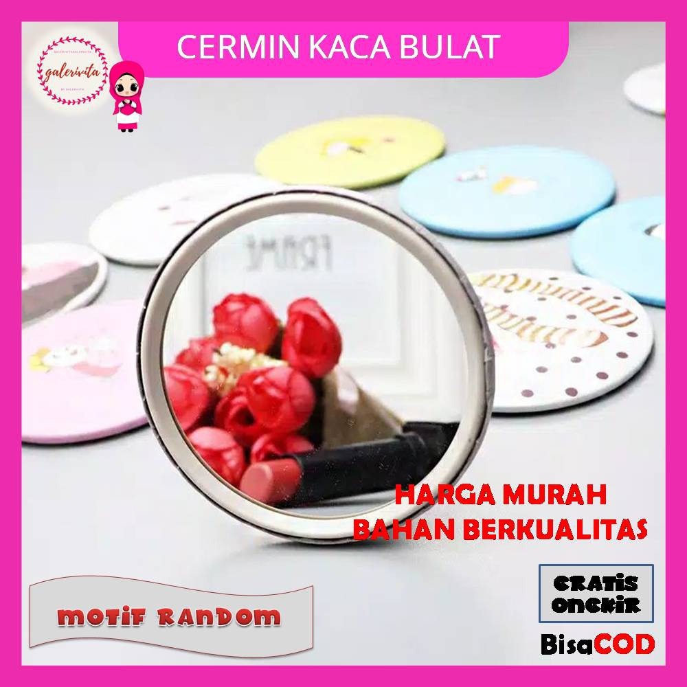 Jual Cermin Bulat Karakter / Kaca Cermin Make Up / Cermin Bulat ...