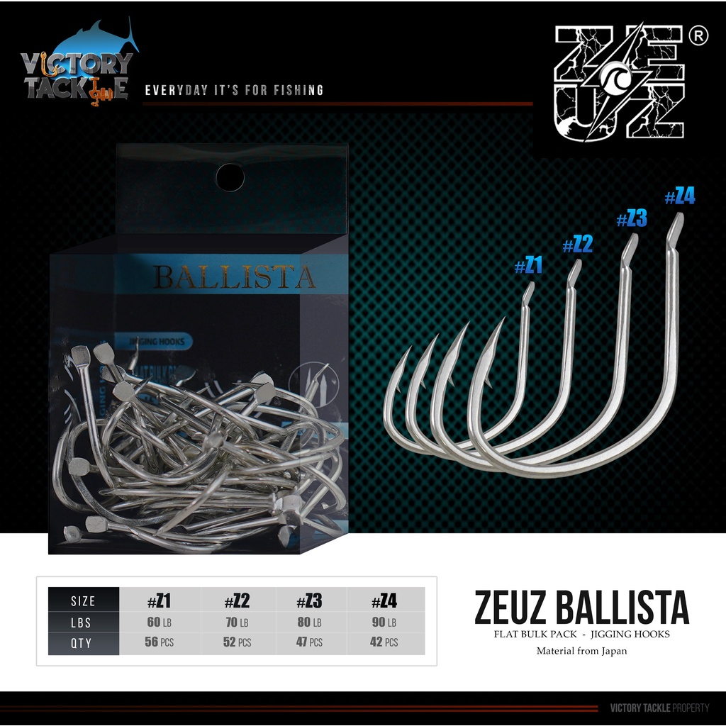 Jual EXTRA BONUS | HOOK KAIL PANCING ZEUZ BALLISTA BAIT FLAT BULK PACK ...