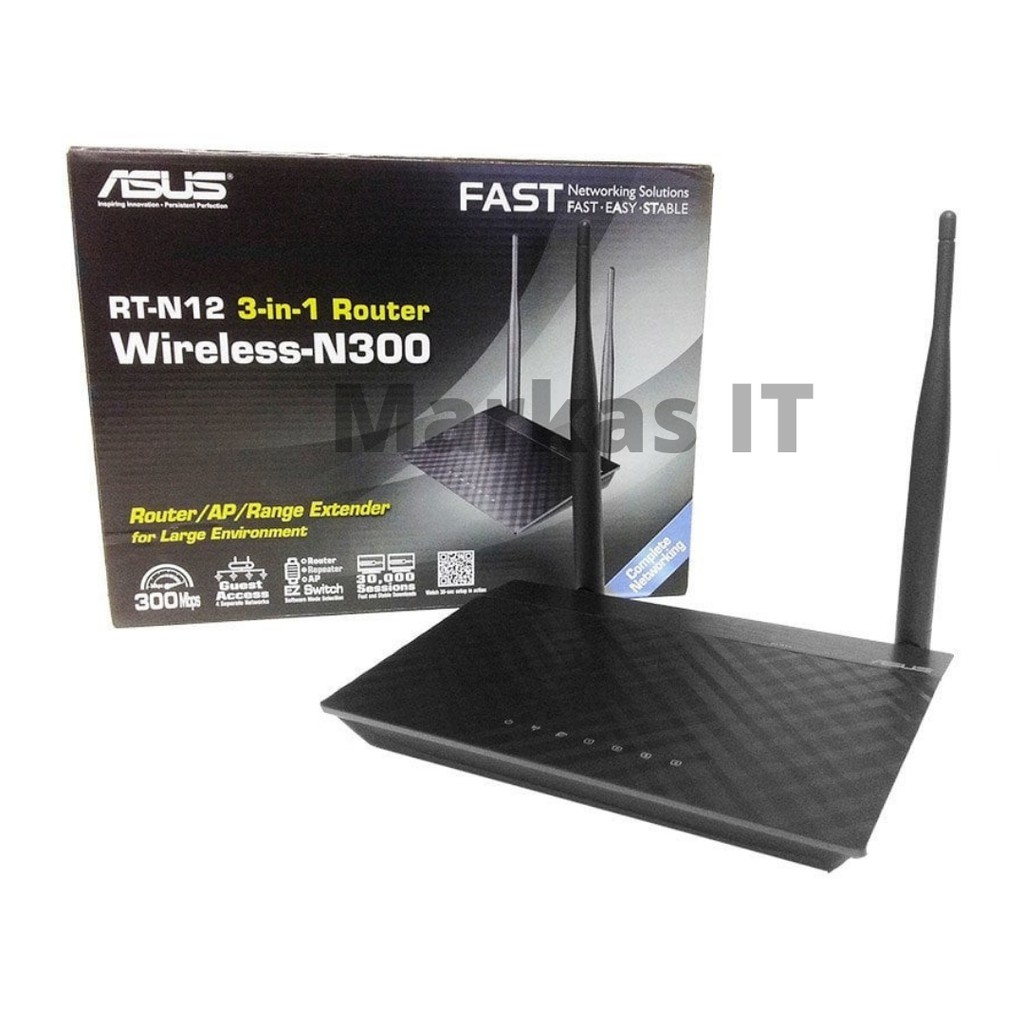 Jual ASUS RT-N12+ WiFi N300 3in1 WiFi Router, Access Point, Range ...