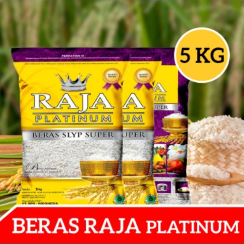 Jual Beras Raja Platinum 5kg | Shopee Indonesia