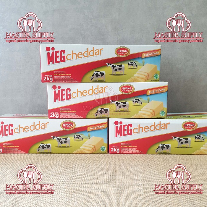 Jual Keju- Meg Cheddar Cheese Merah 2 Kg / Keju Cheddar -Keju. | Shopee ...