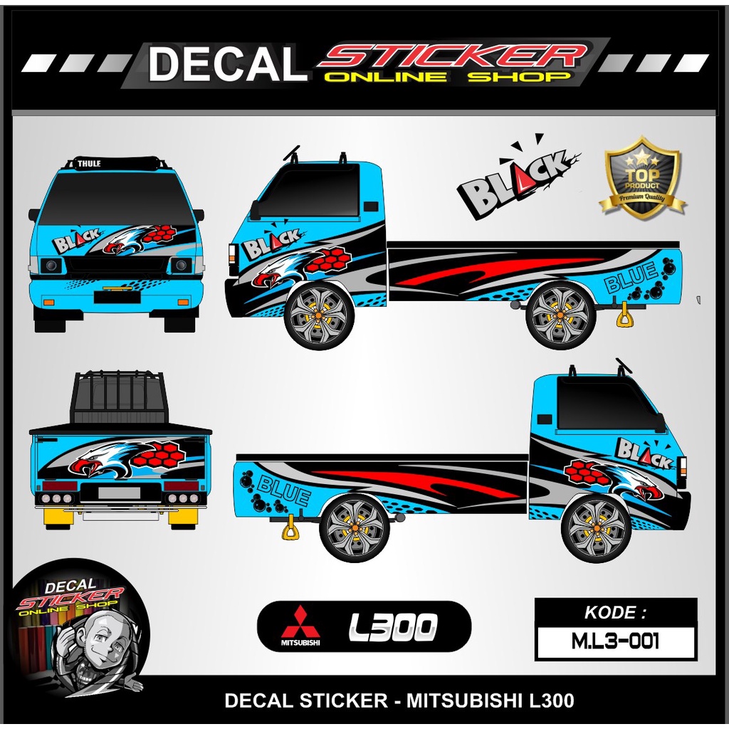 Jual STIKER MOBIL PICKUP L300 STICKER DECAL PRINT VARIASI FULL BODY ...