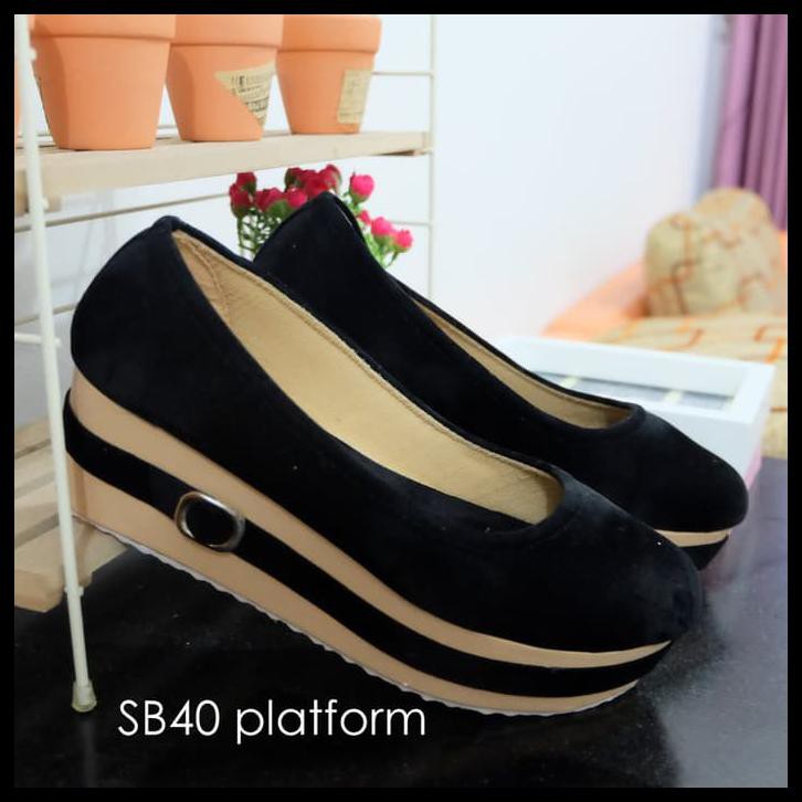 Jual Sepatu Platform Wanita SB40 / Platform Shoes Basic BERGARANSI ...