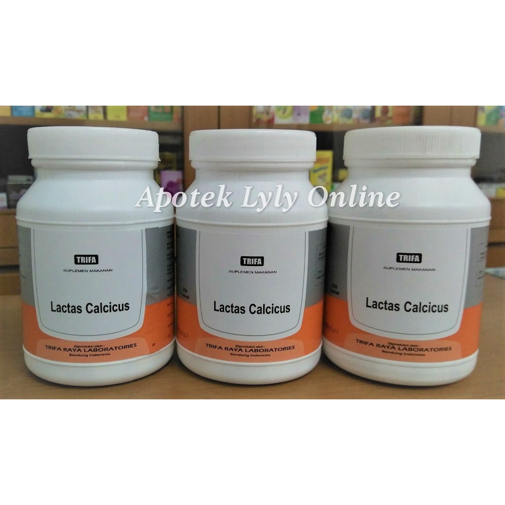 Jual Lactas Calcicus Calcium Kalsium Kalk 500 mg Pot 250 Tablet ...