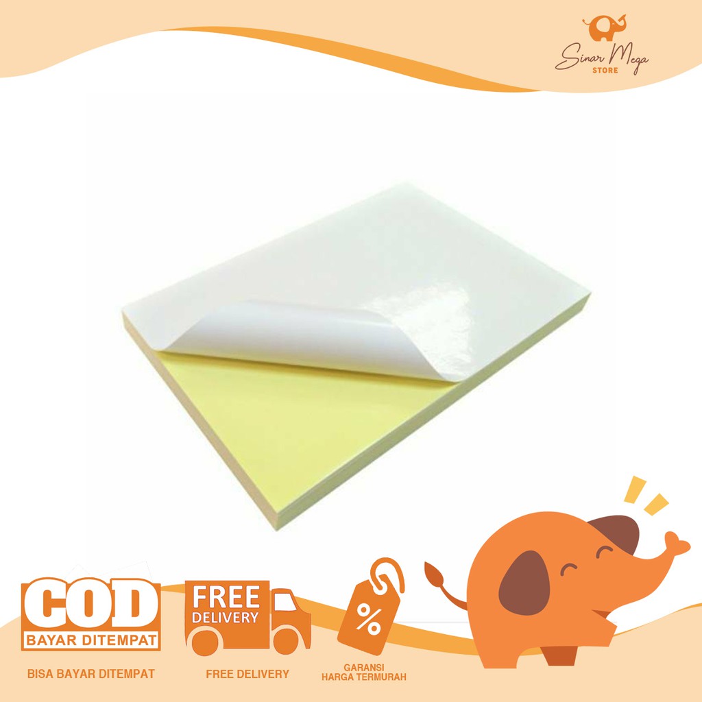 Jual Kertas Sticker Chromo F4 Folio Glossy (Isi 10 Lembar) / Stiker ...