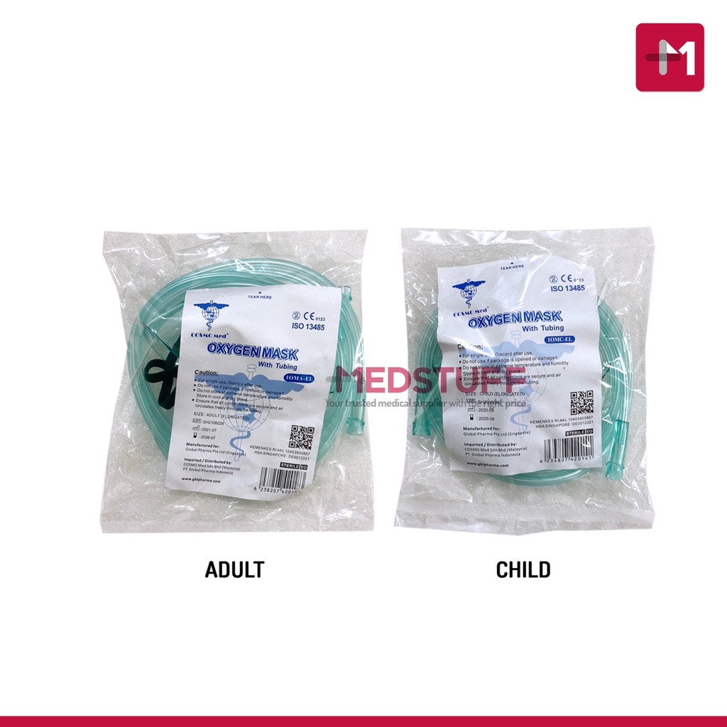 Jual Simple Oxygen Mask Cosmomed Masker Oksigen Simple Face Mask ...