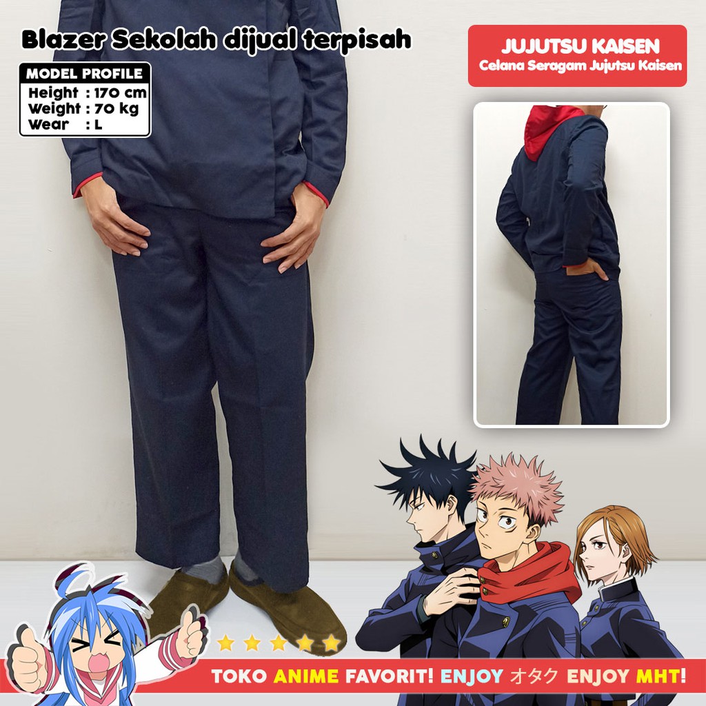 Jual Celana Seragam Cosplay Anime Gakuran Jujutsu Kaisen Itadori Yuji ...