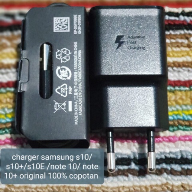 Jual charger samsung original 100% s10e s10 plus note 10 note 10 plus ...