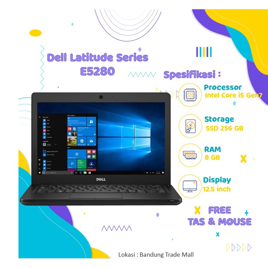 Jual Laptop Dell Latitude E5280 Core I5 Gen 7 RAM 8GB SSD 256GB ...