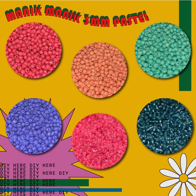 Jual MANIK MANIK 3mm PART 3 PASTEL COLOR, mote payet warna pastel kaca ...