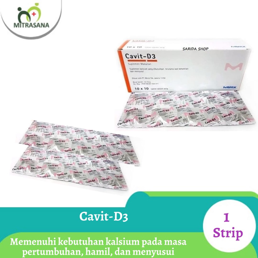 Jual CAVIT-D3 1 STRIP (@10 TABLET) | Shopee Indonesia