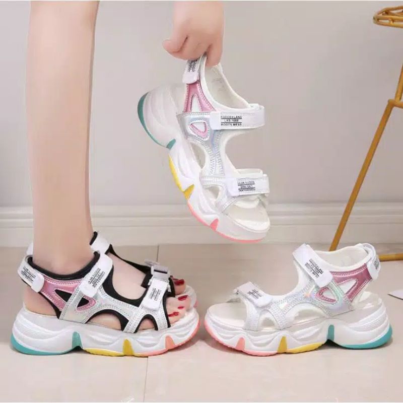 Jual SENDAL SANDAL GUNUNG TALI SILANG SANTAI PESTA PEREMPUAN WANITA ...