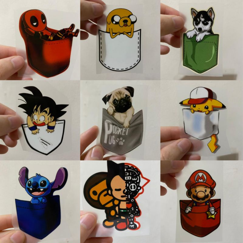 Jual Sticker Sablon gosok print DTF karakter kualitas premium boleh ...