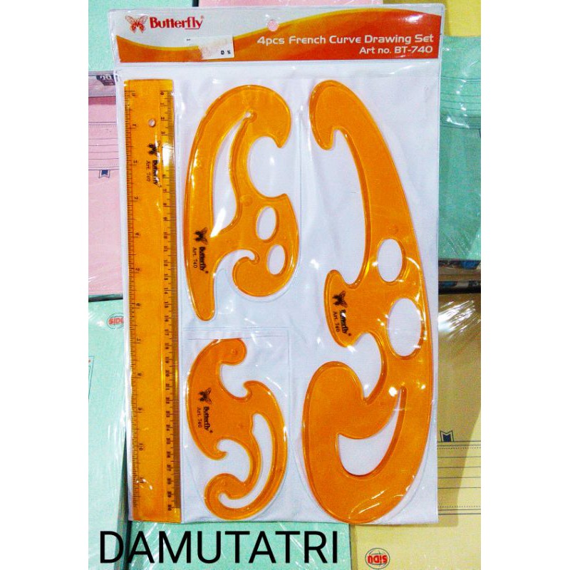Jual Penggaris Mal Lengkung Butterfly Aneka Bentuk | Shopee Indonesia