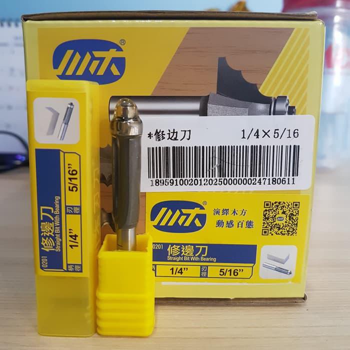 Jual PREMIUM Mata Profil Router 8MM 151-008 BEARING Flush Trim Bit ...