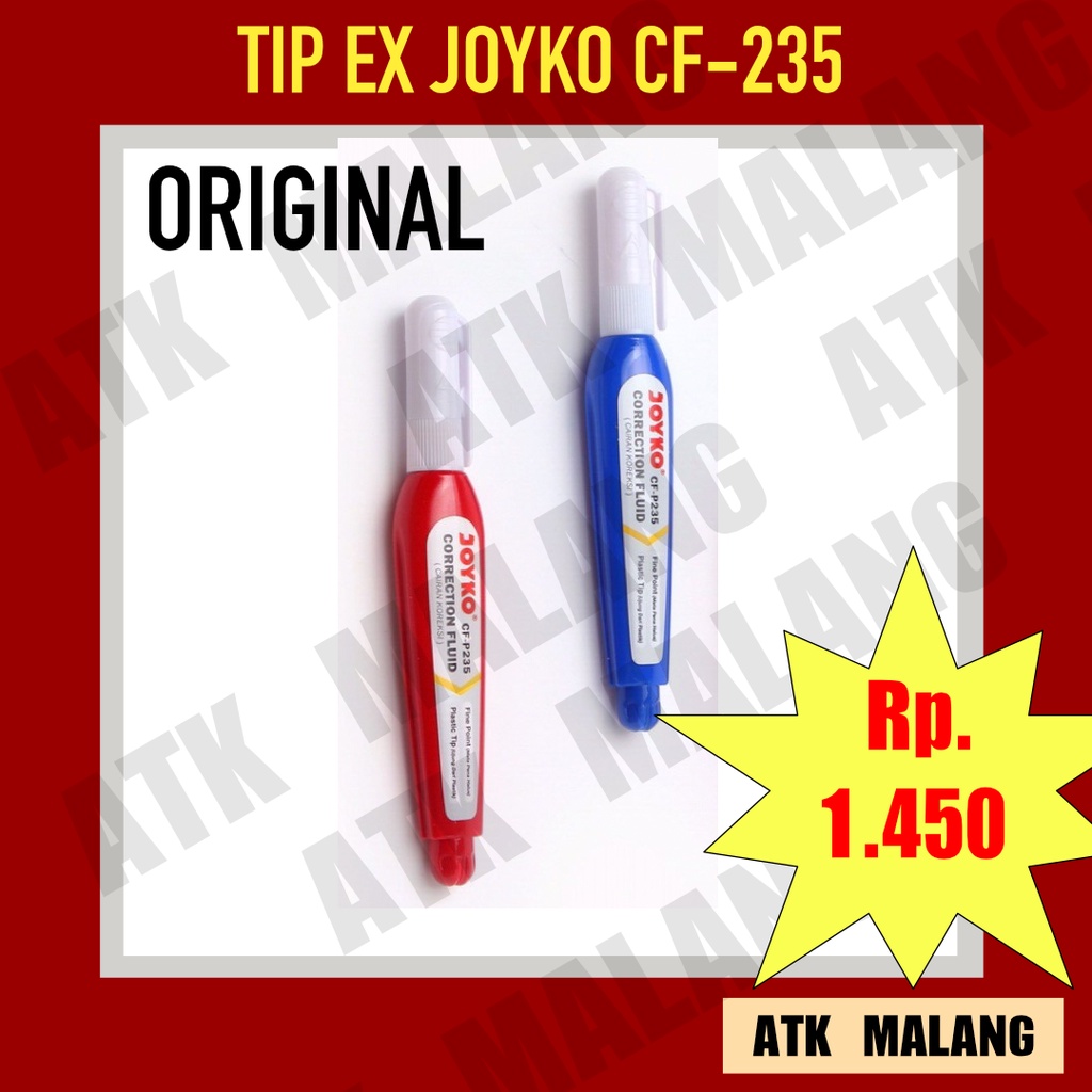 Jual Tipex Correction Tape CF-235 Joyko / Tip X / Correction Fluid ...